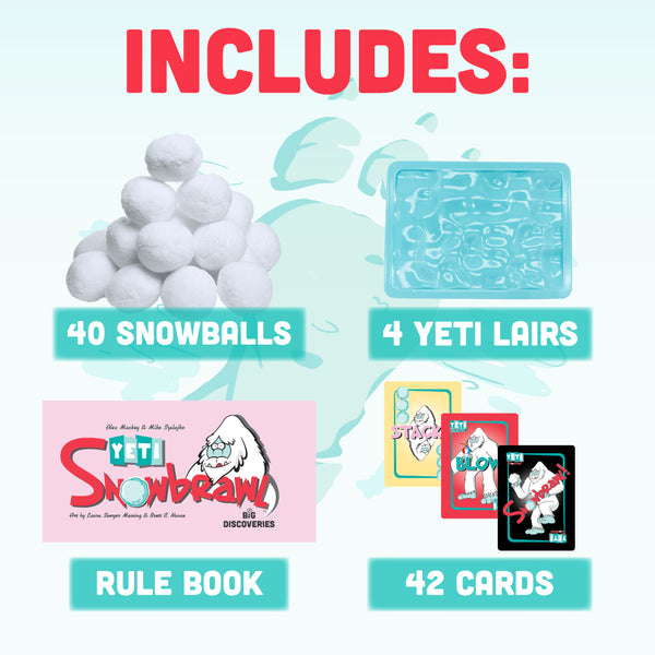 Yeti Snowbrawl - A Snowball Stacking Brawl Card Game for Kids & Family
