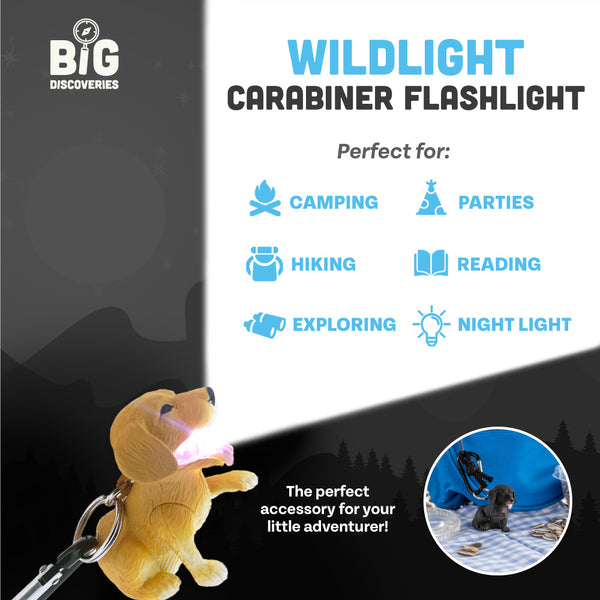 Dog WildLight - Fun Mini Animal Carabiner Flashlight